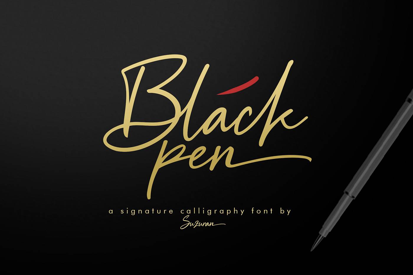 Black Pen Script Demo Font Download for Free