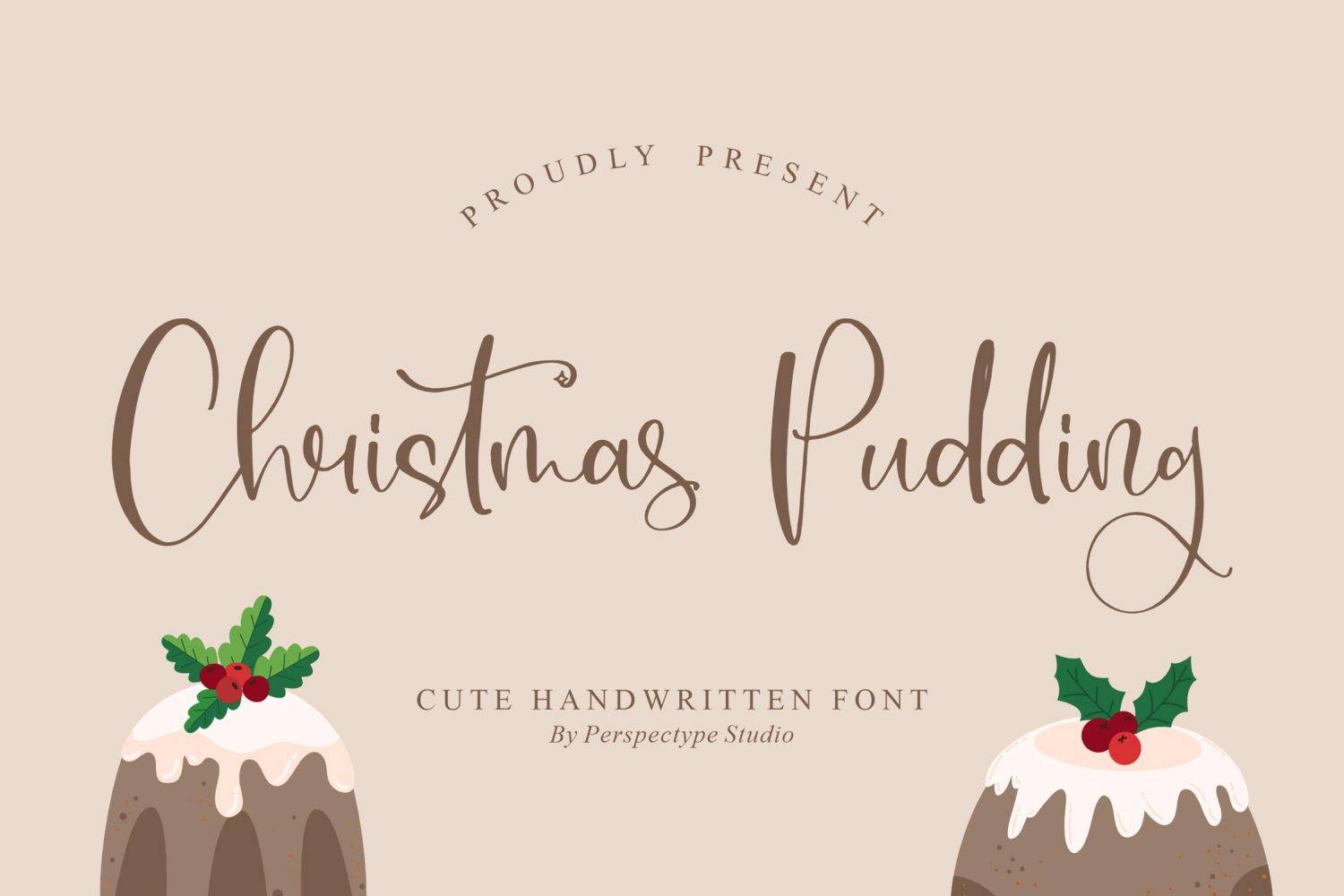 Christmas Pudding Font Download for Free
