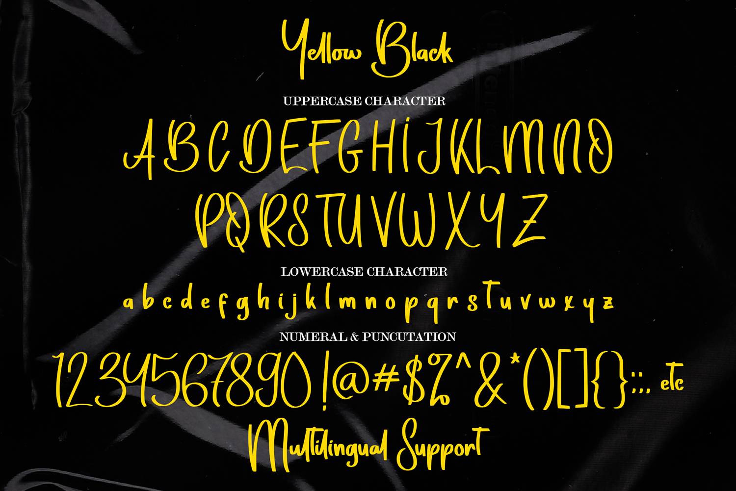 Yellow Black Font Download for Free