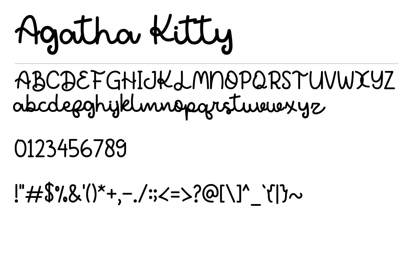 Agatha Kitty Font Download for Free