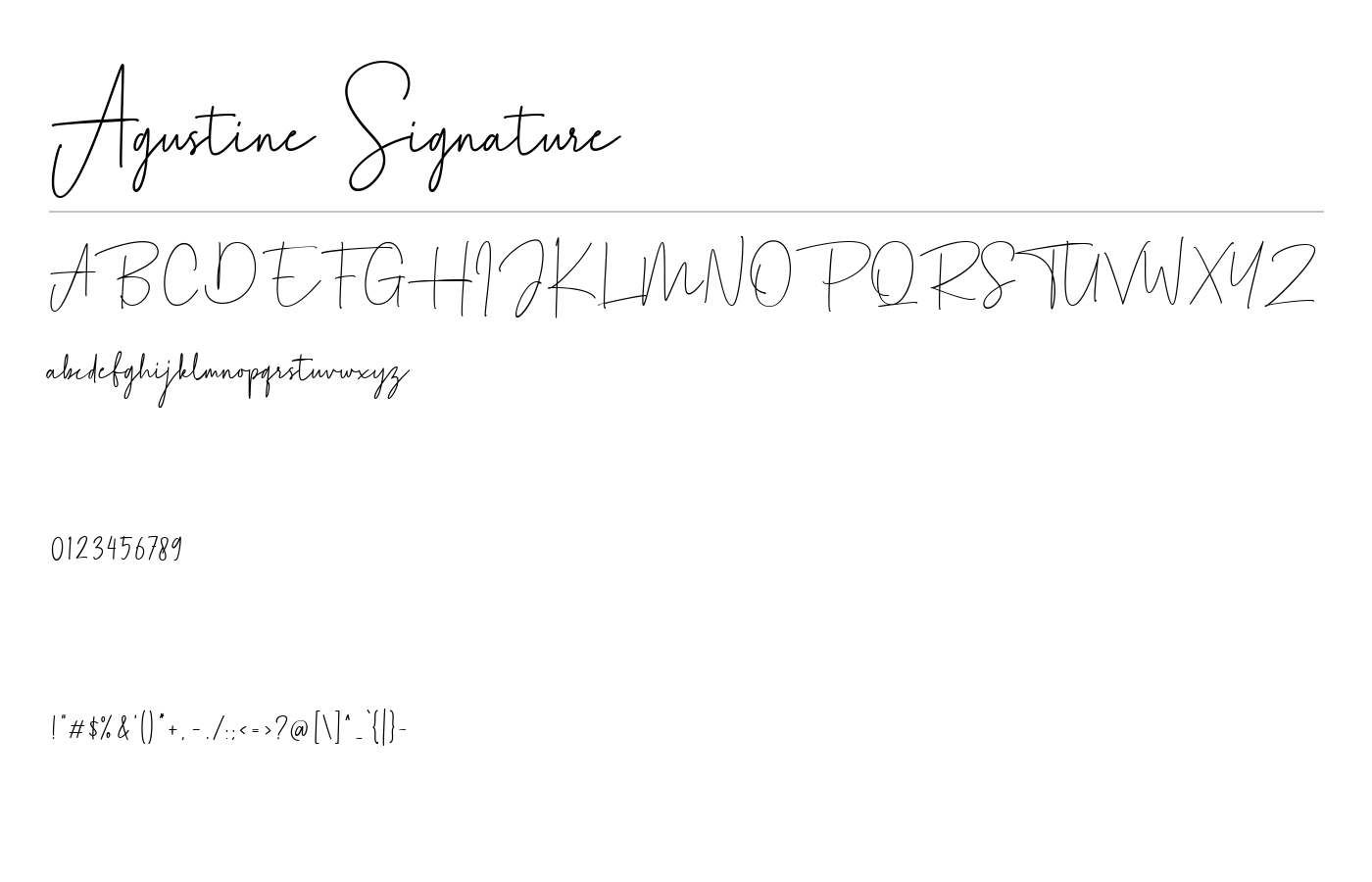 Agustine Signature Font Download for Free