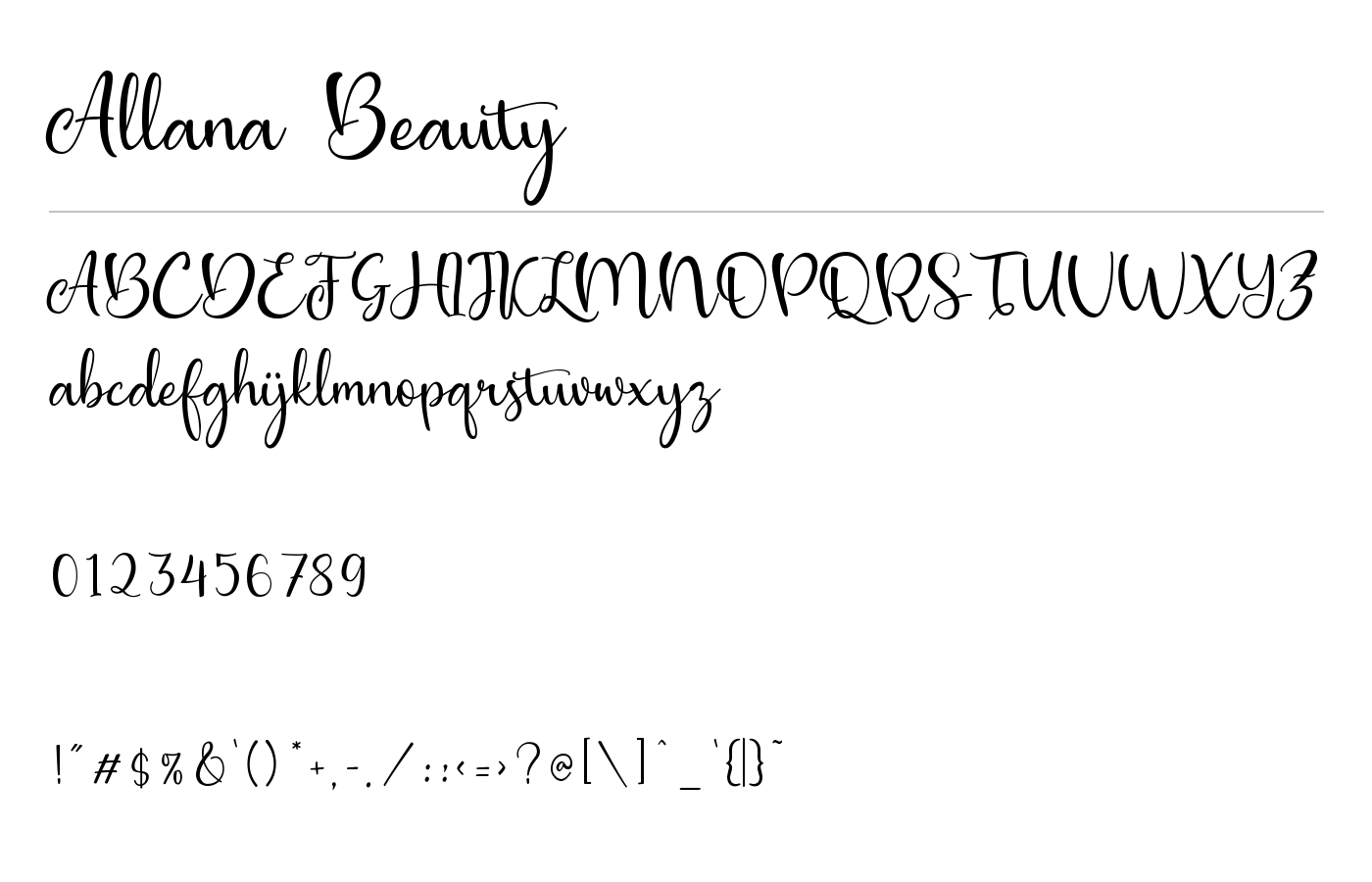 Allana Beauty Font Download for Free