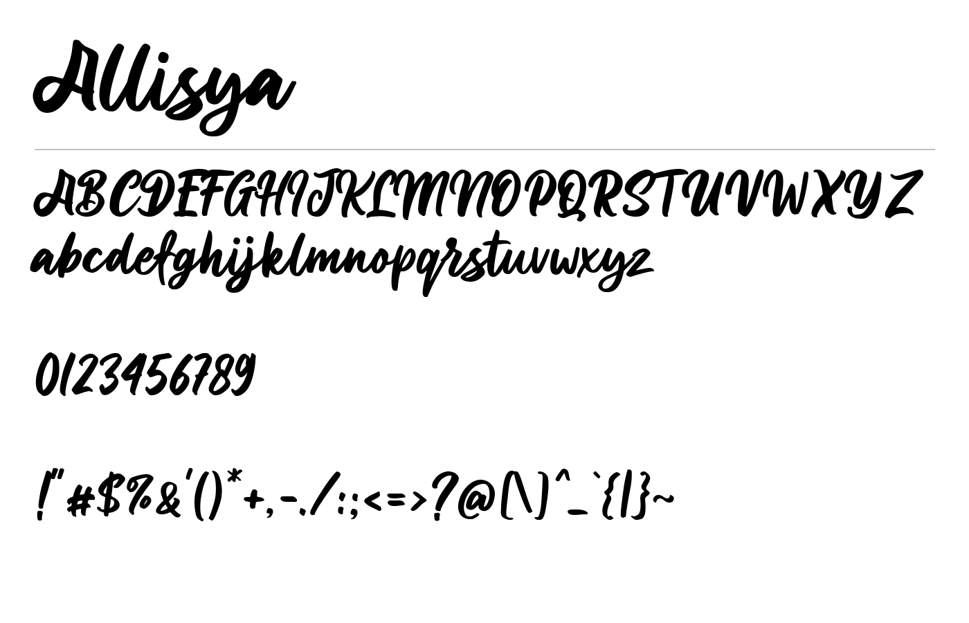 Allisya Script Font Download for Free