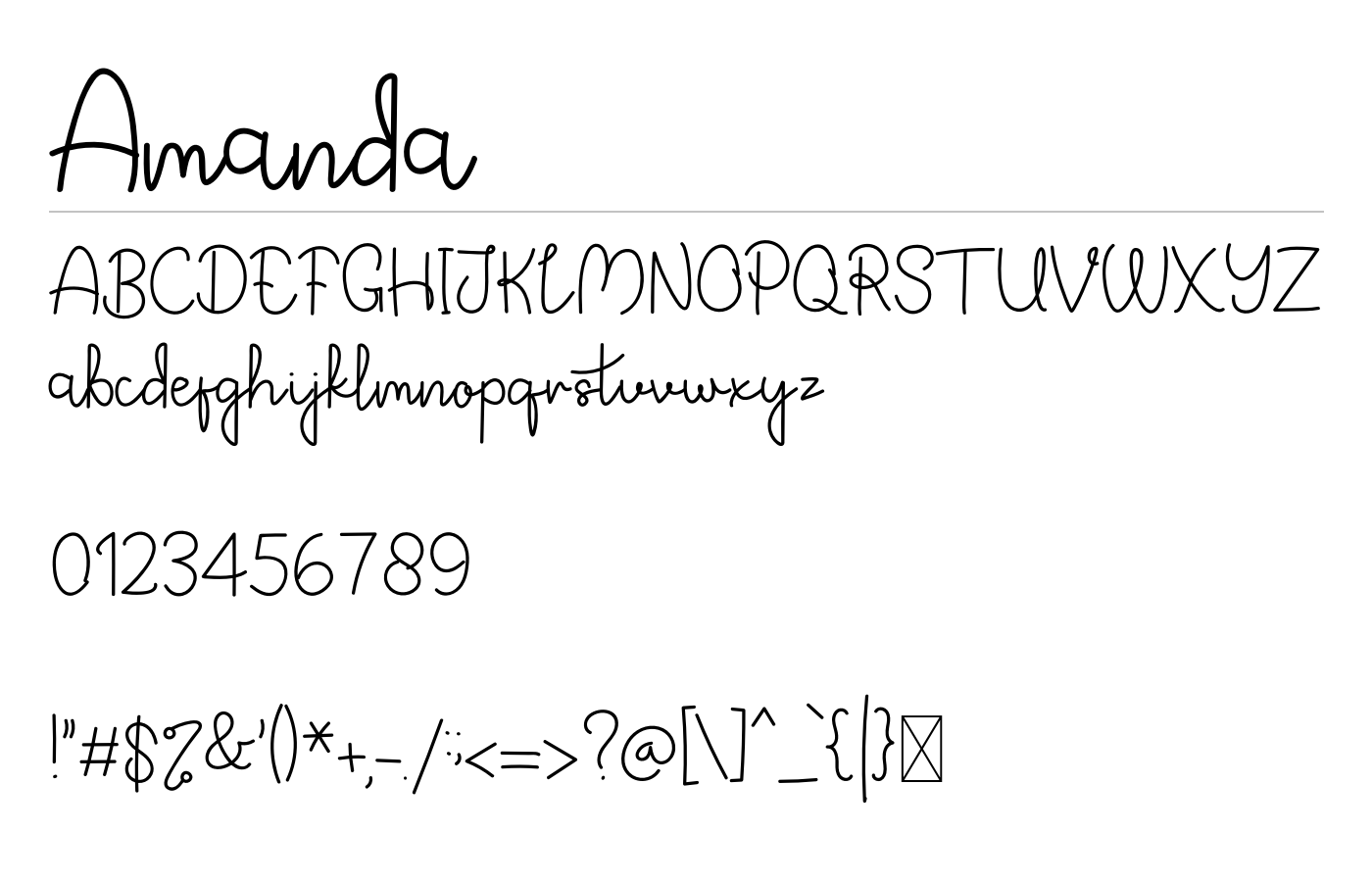 Amanda Font Download for Free
