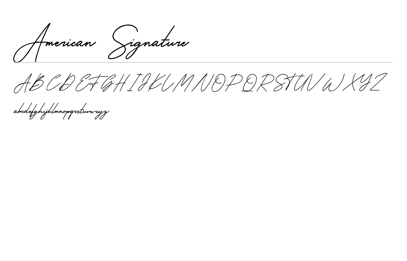 American Signature Font Download for Free
