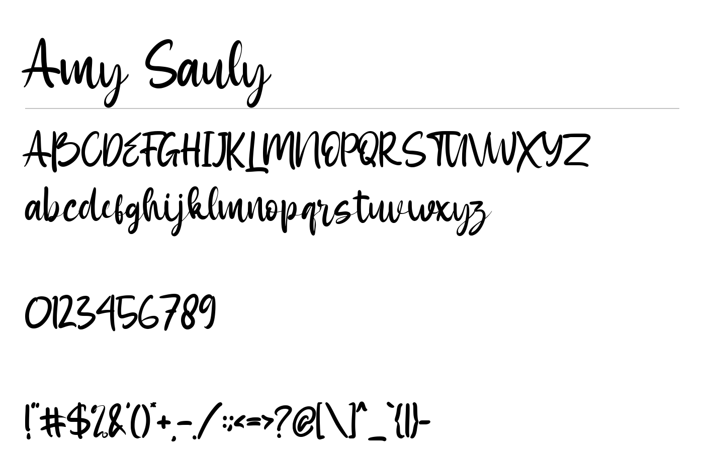 Amy Sauly Font Download for Free
