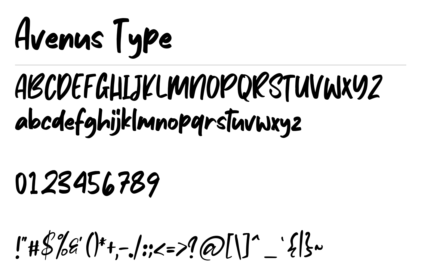 Avenus Type Font Download for Free