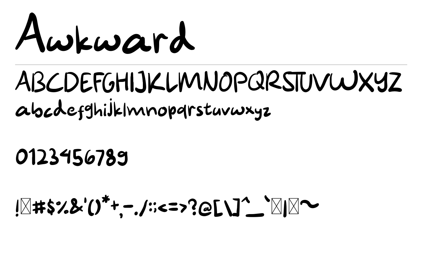 Awkward Font Download for Free
