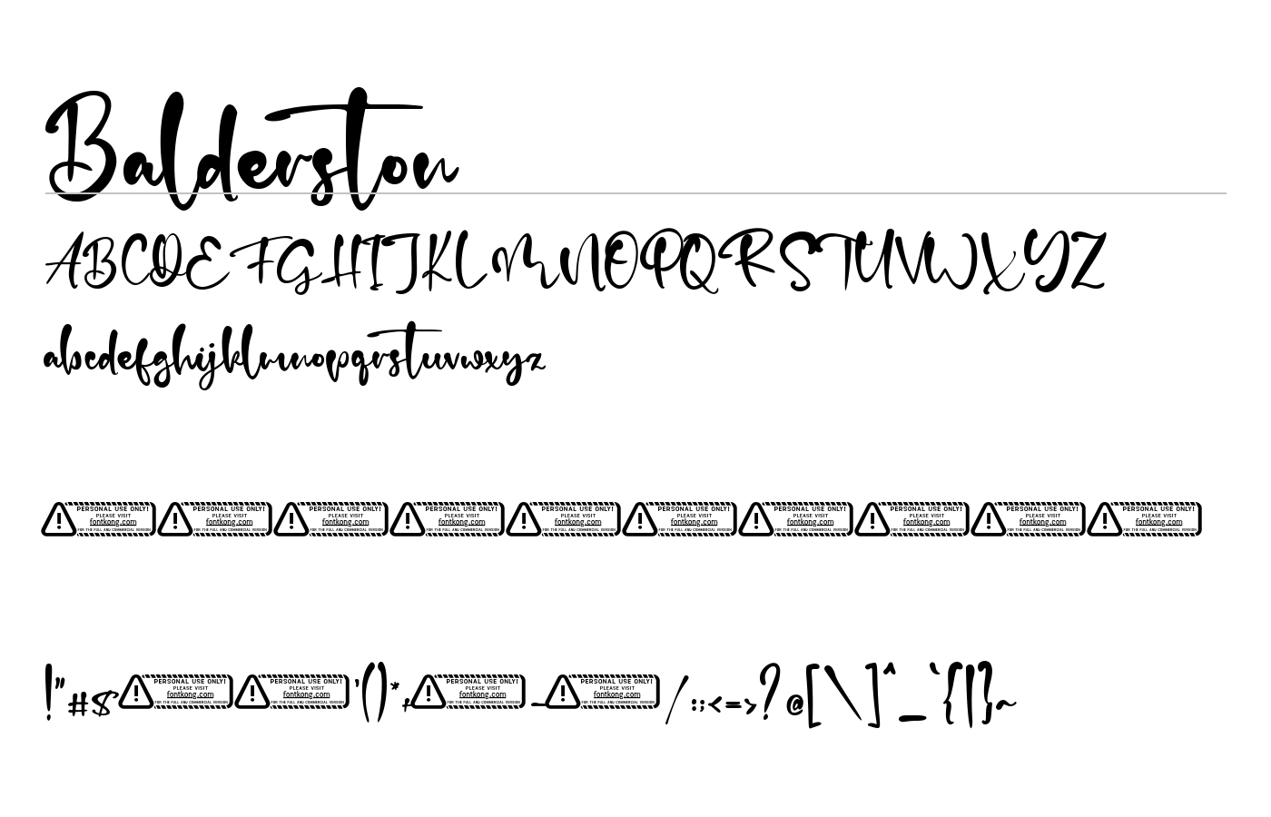 Balderston Font Download for Free