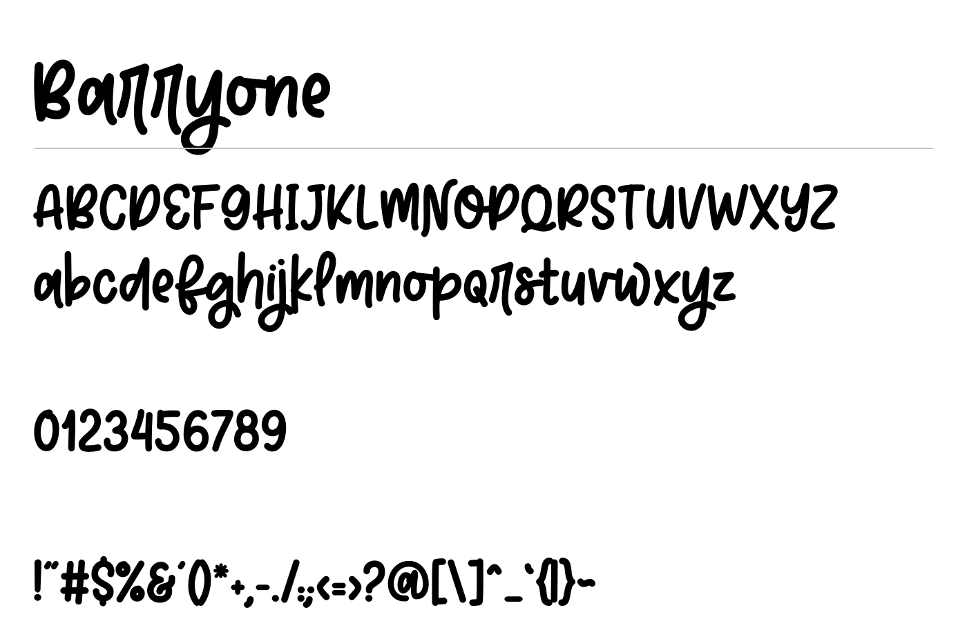 Barryone Font Download for Free