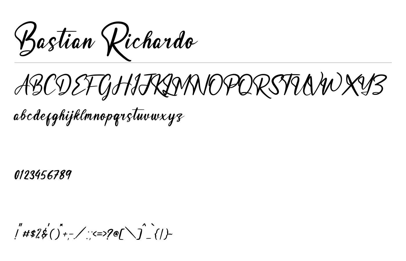 Bastian Richardo Font Download for Free