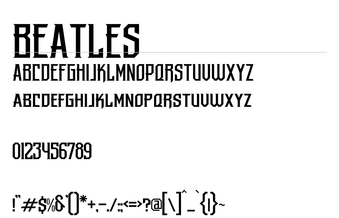 Beatles Font Download for Free