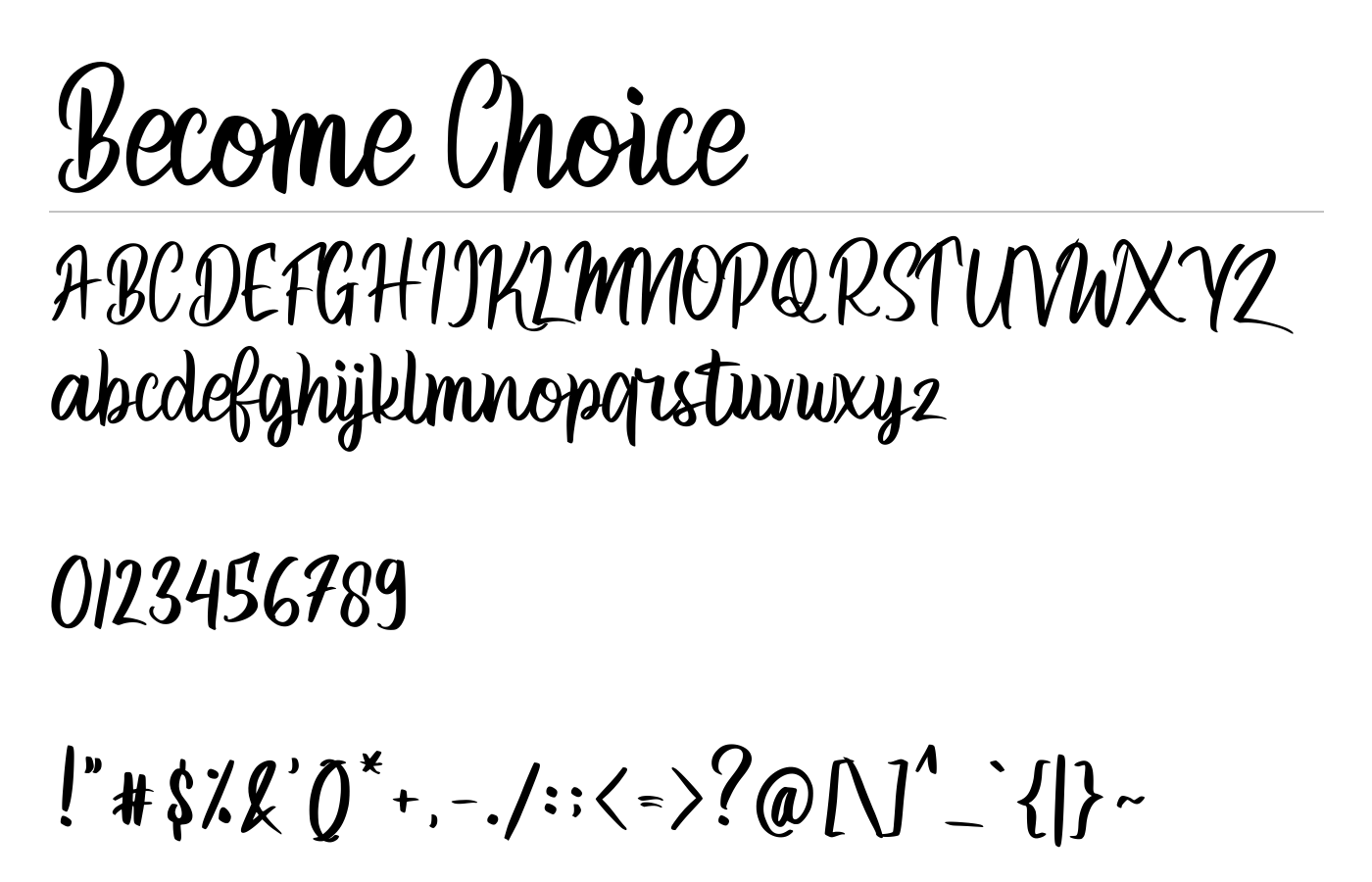 Become Choice Font Download for Free