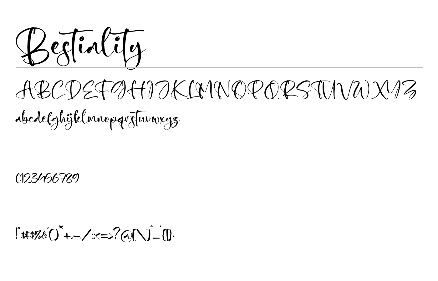 Bestiality Font Download for Free
