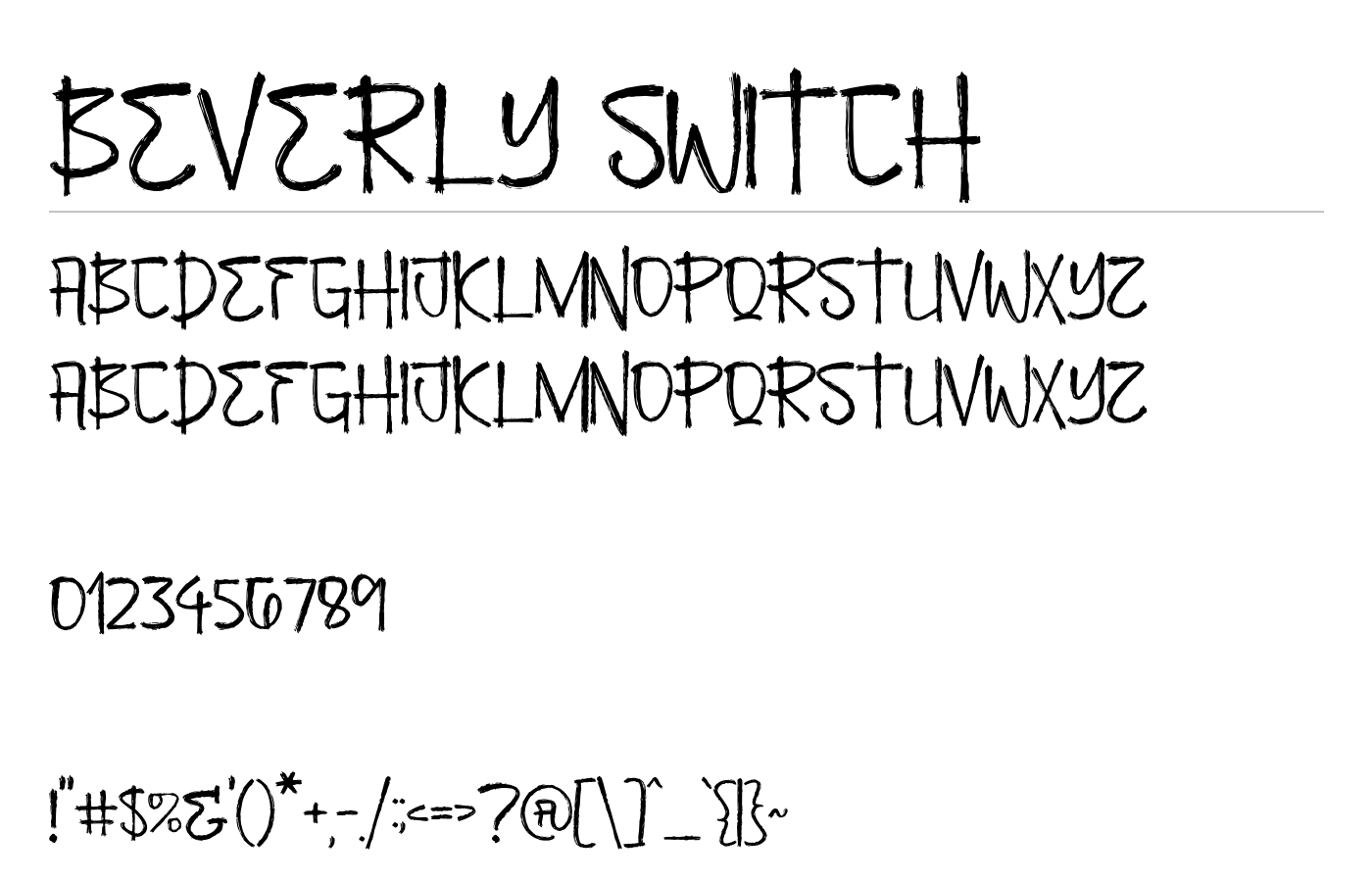 Beverly Switch Font Download for Free