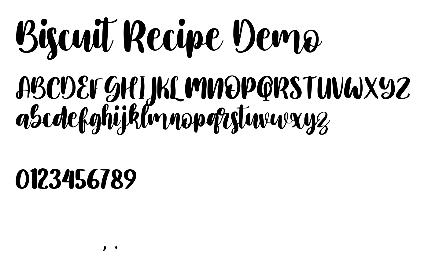 Biscuit Recipe Font Download for Free