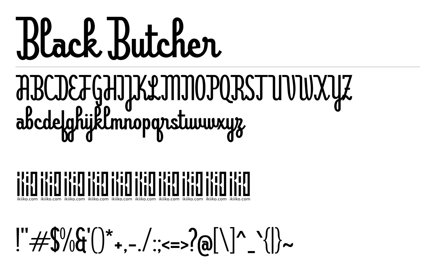 Black Butcher Font Download for Free