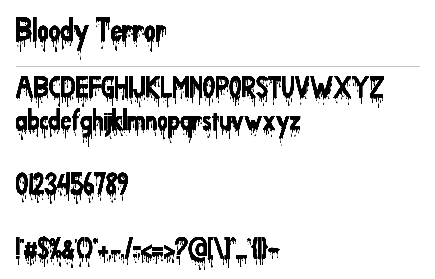 Bloody Terror Font Download for Free