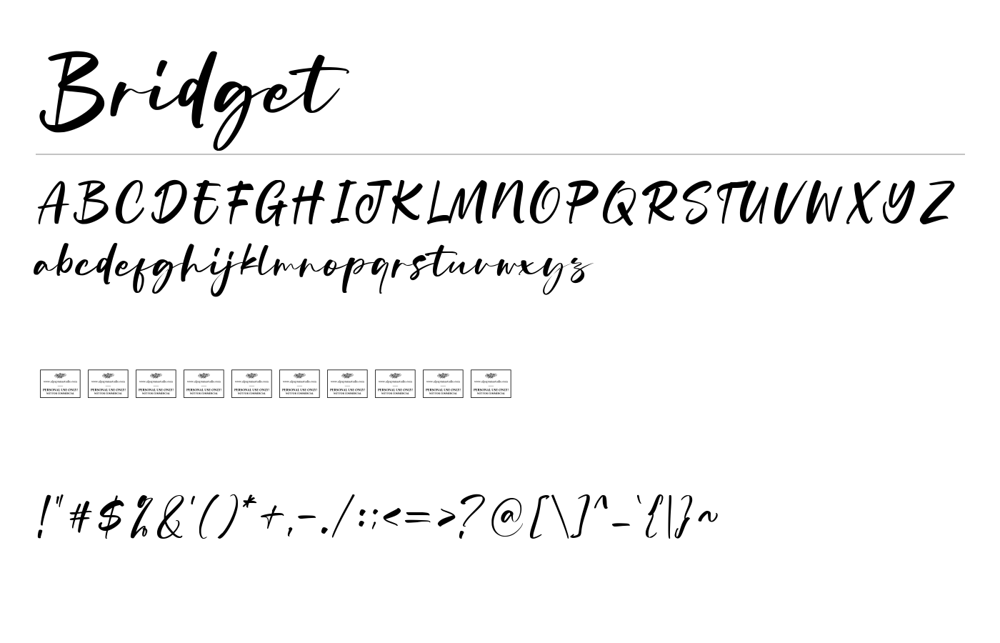 Bridget Font Download for Free