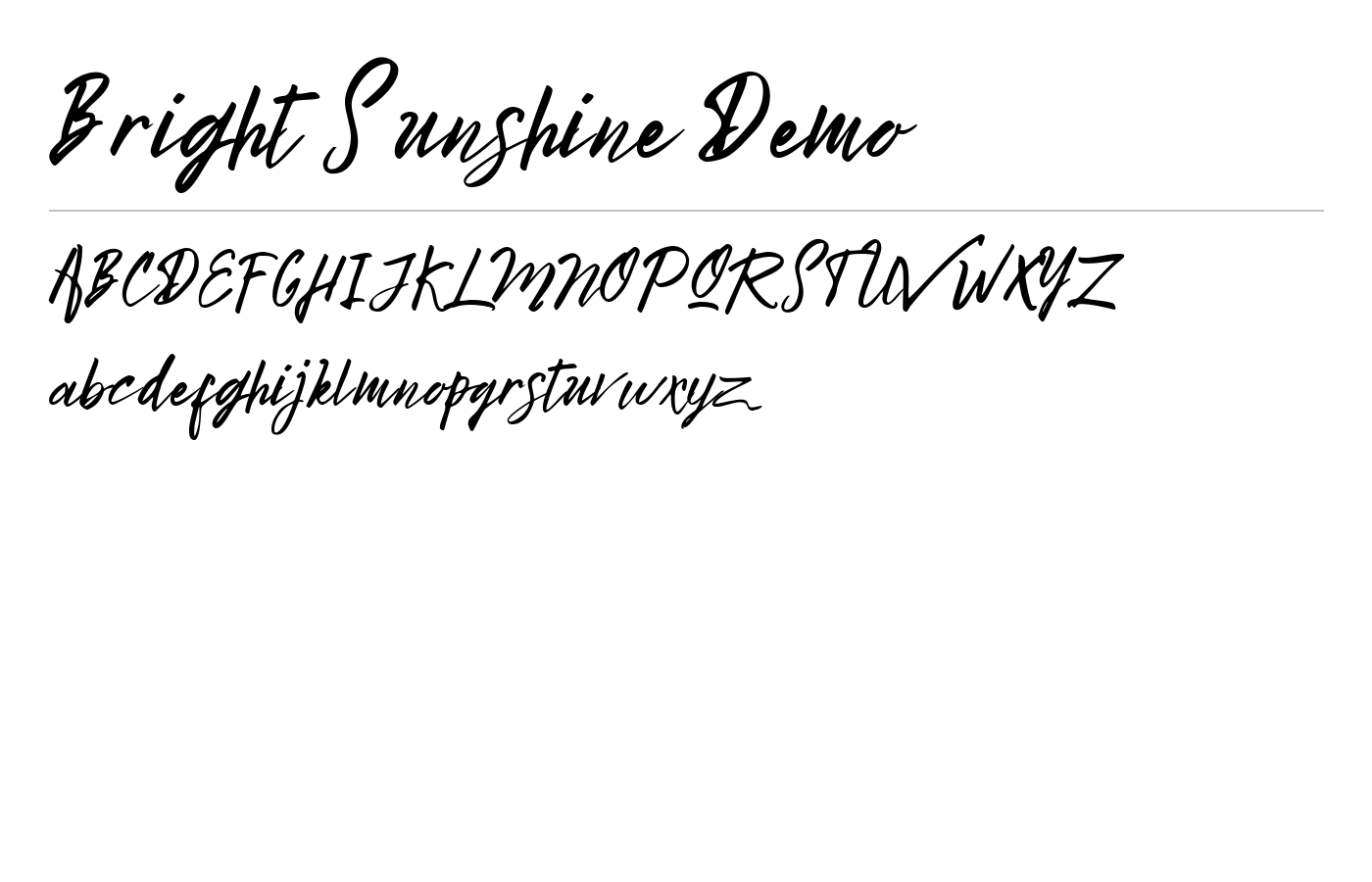 Bright Sunshine Font Demo Download for Free