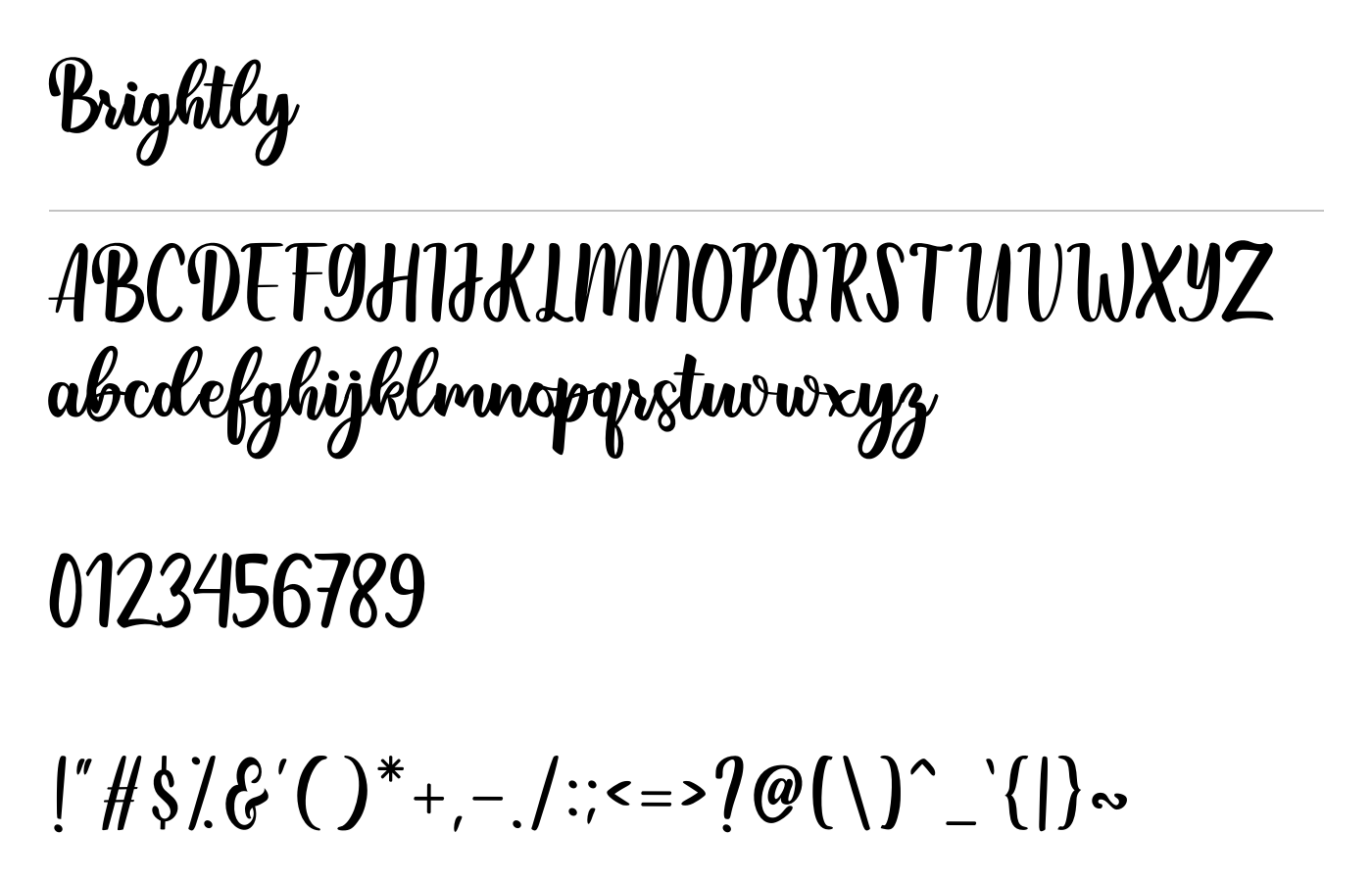 Brightly Font Download for Free