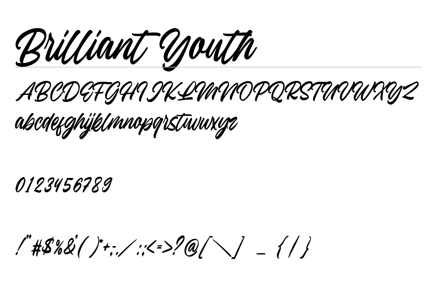Brilliant Youth Font Download for Free