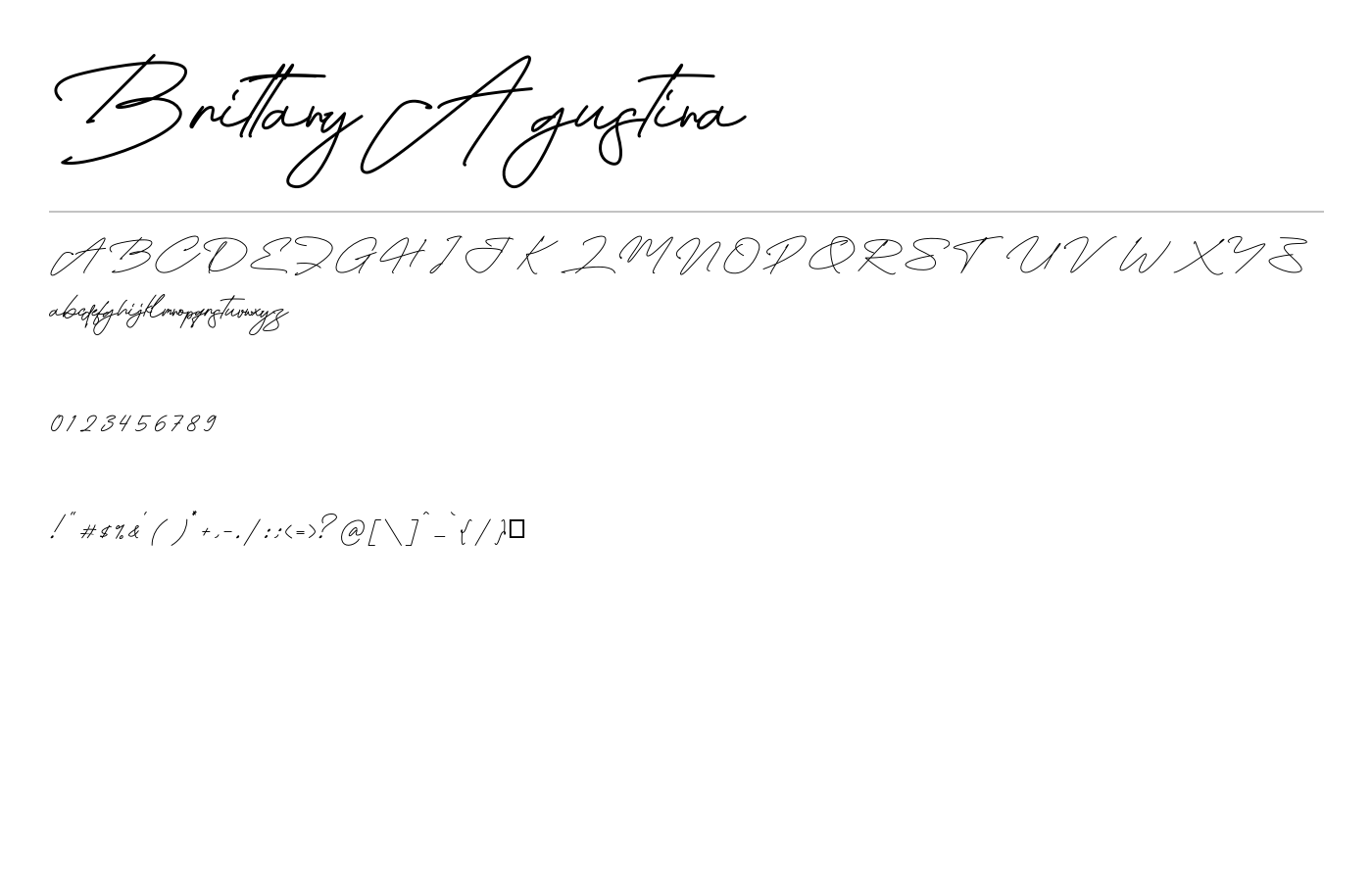 Brittany Agustina Font Download for Free
