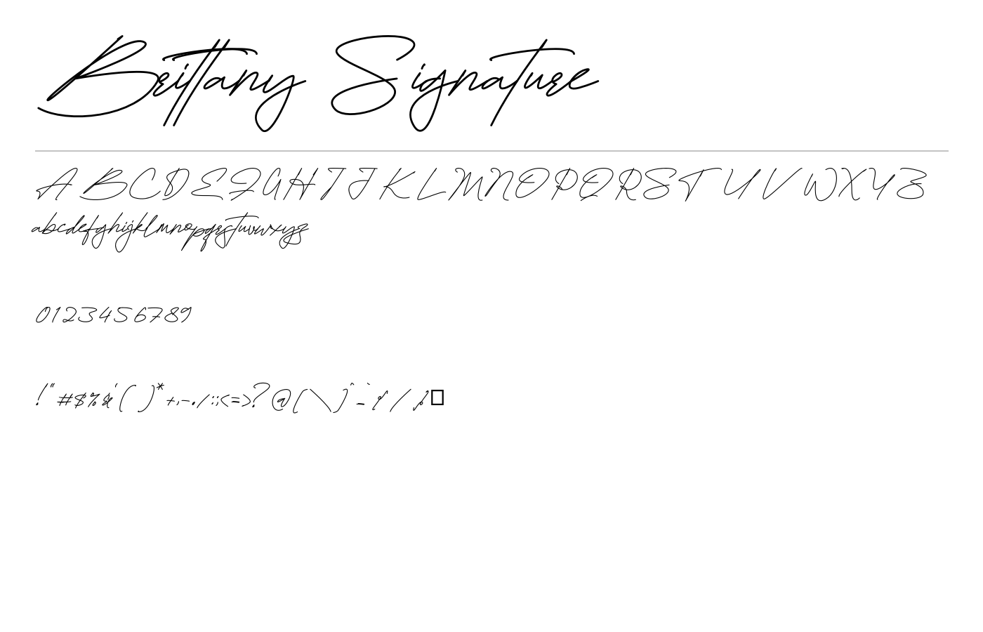 Brittany Signature Font Download for Free