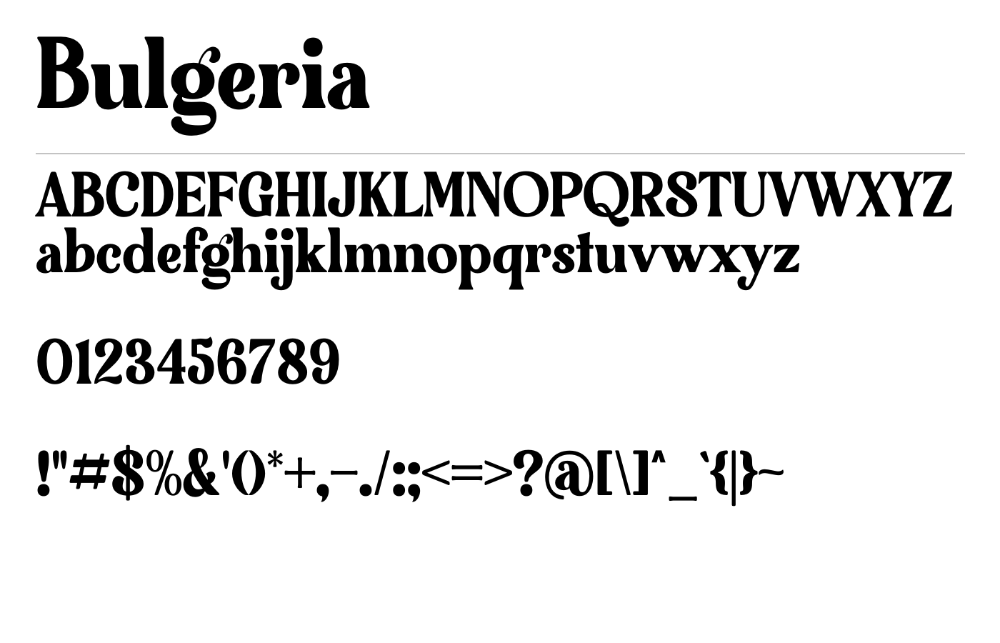 Bulgeria Font Download for Free