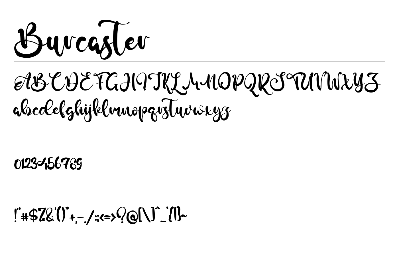 Burcaster Font Download for Free