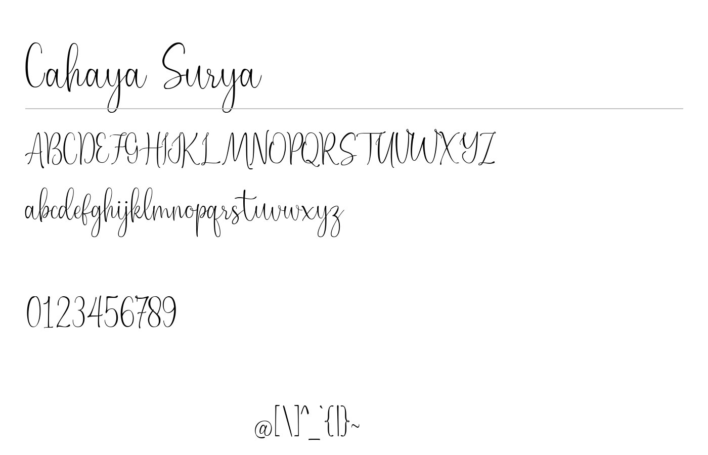Cahaya Surya Font Download for Free
