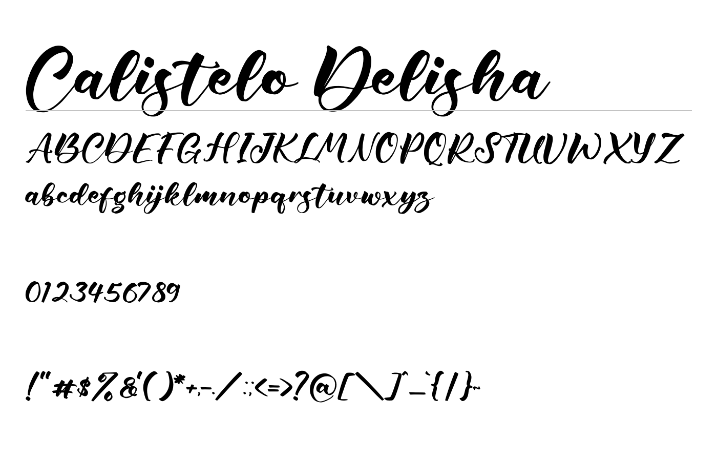 Calistelo Delisha Font Download for Free