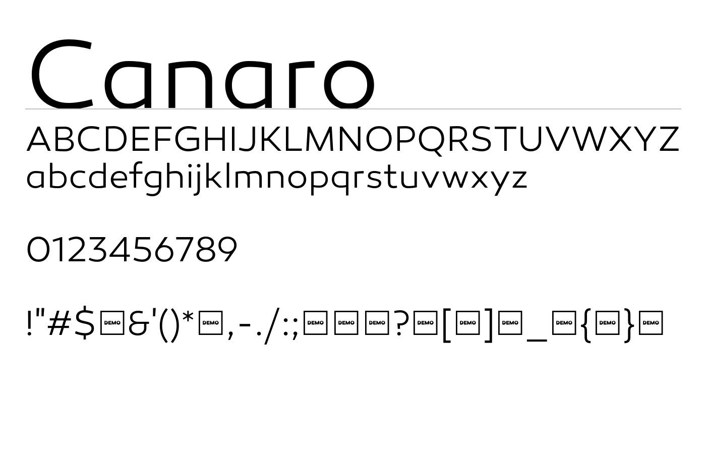 Canaro Demo Font Download for Free