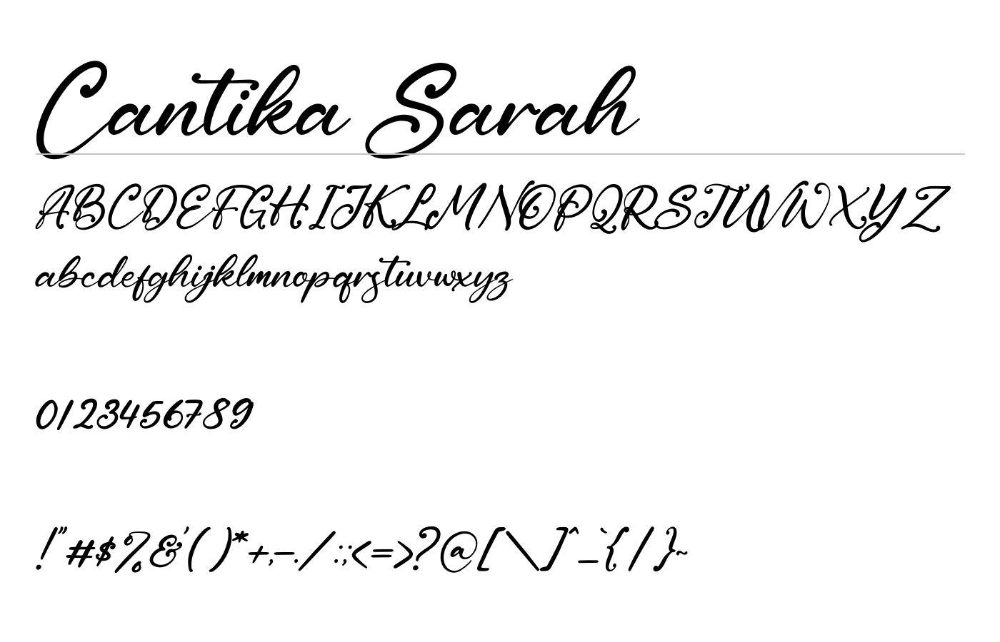 Cantika Sarah Font Download for Free