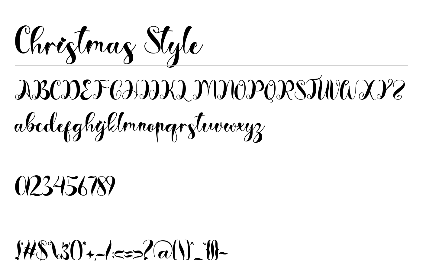 Christmas Style Font Download for Free