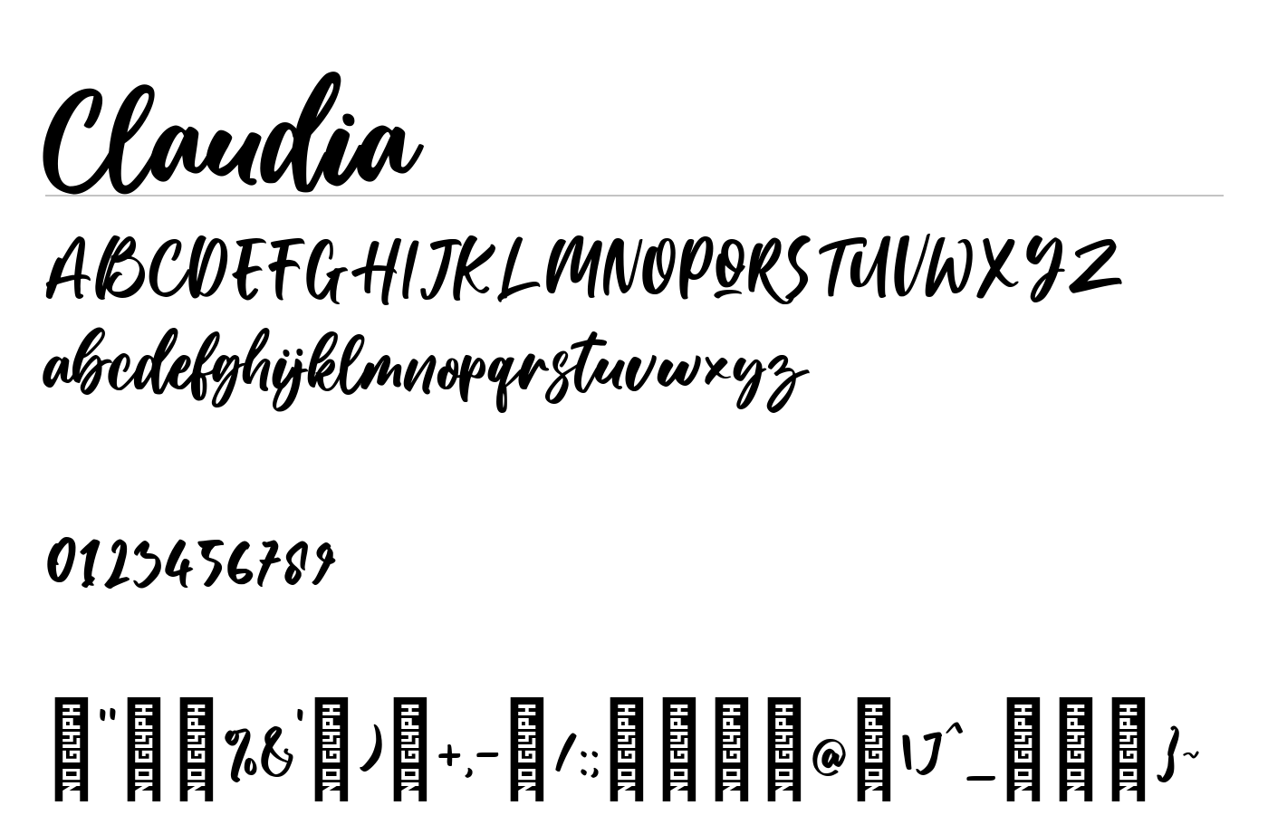 Claudia Font Download for Free