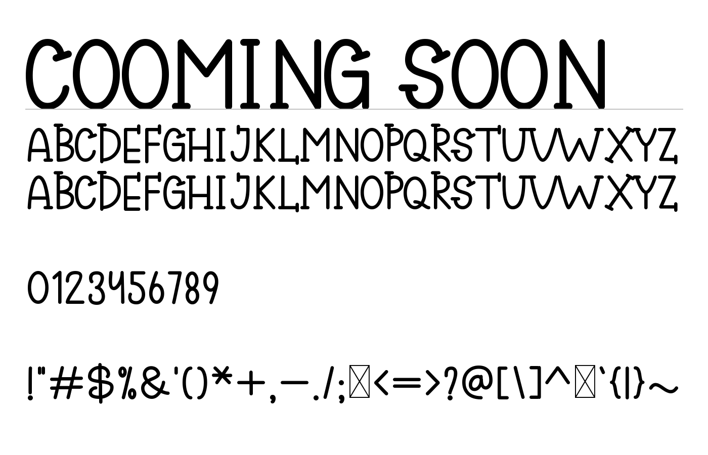 Cooming Soon Font Download for Free