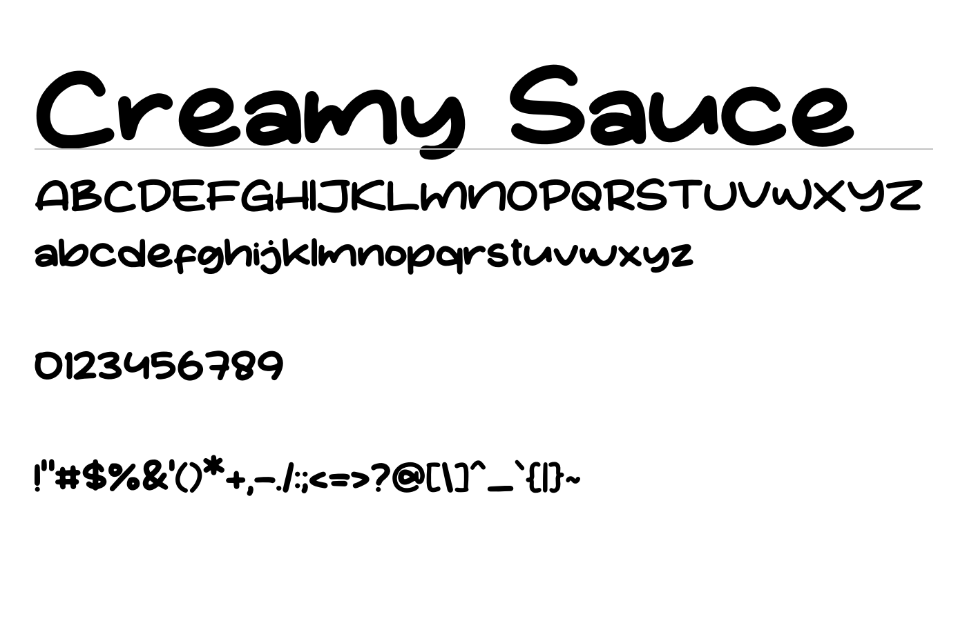 Creamy Sauce Font Download for Free