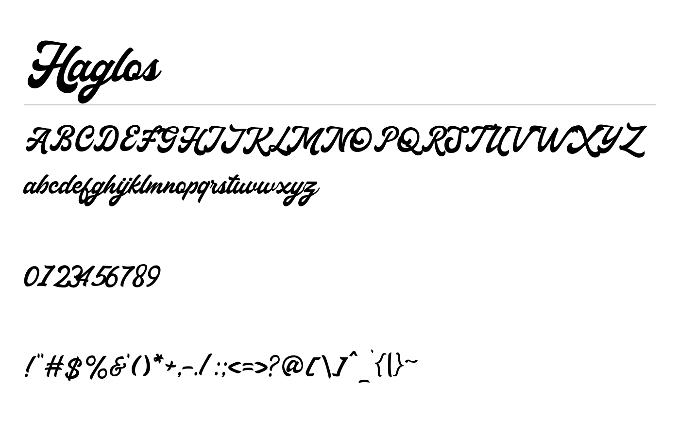 Haglos Font Download for Free
