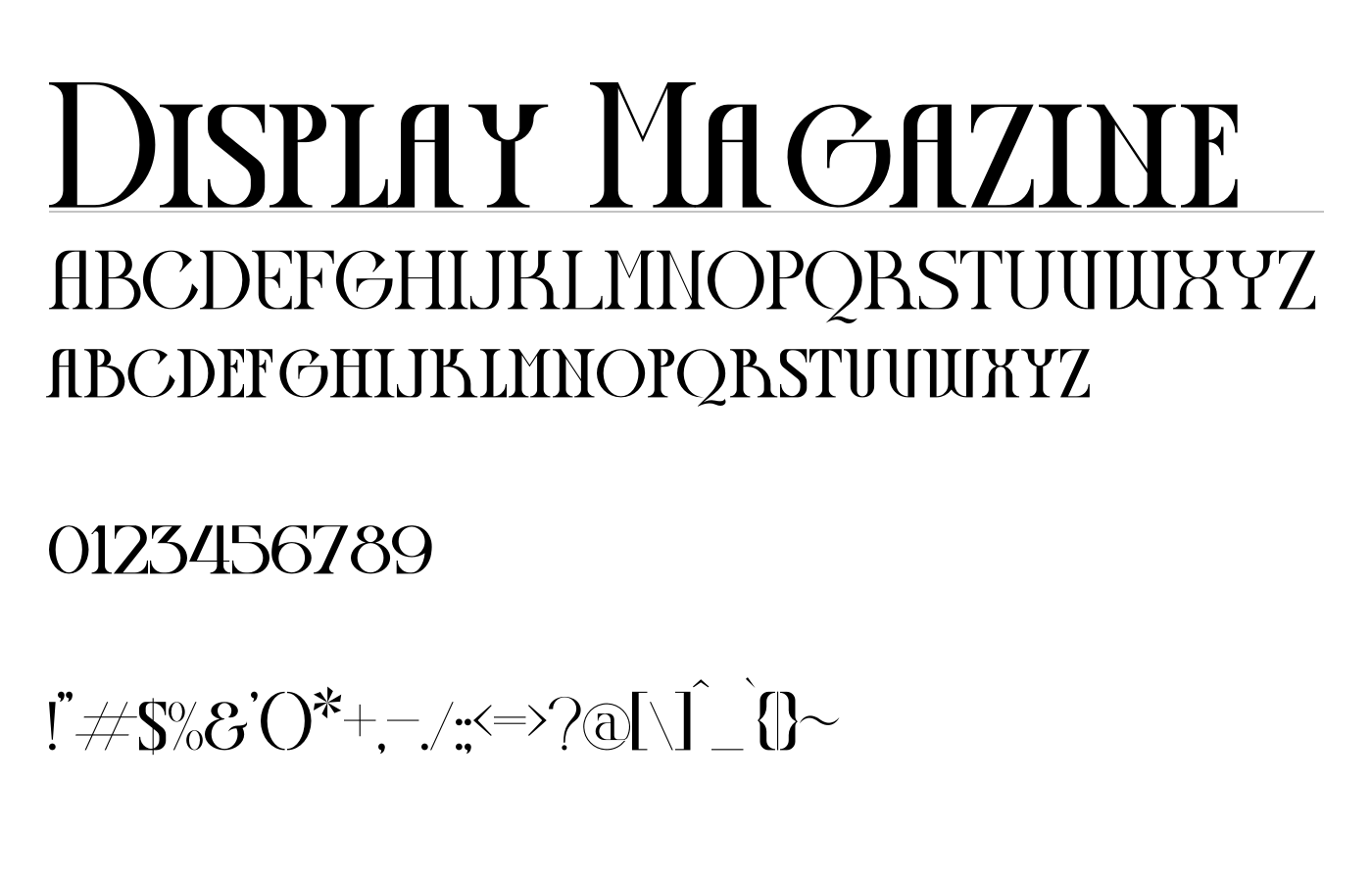 Display Magazine Font Download for Free