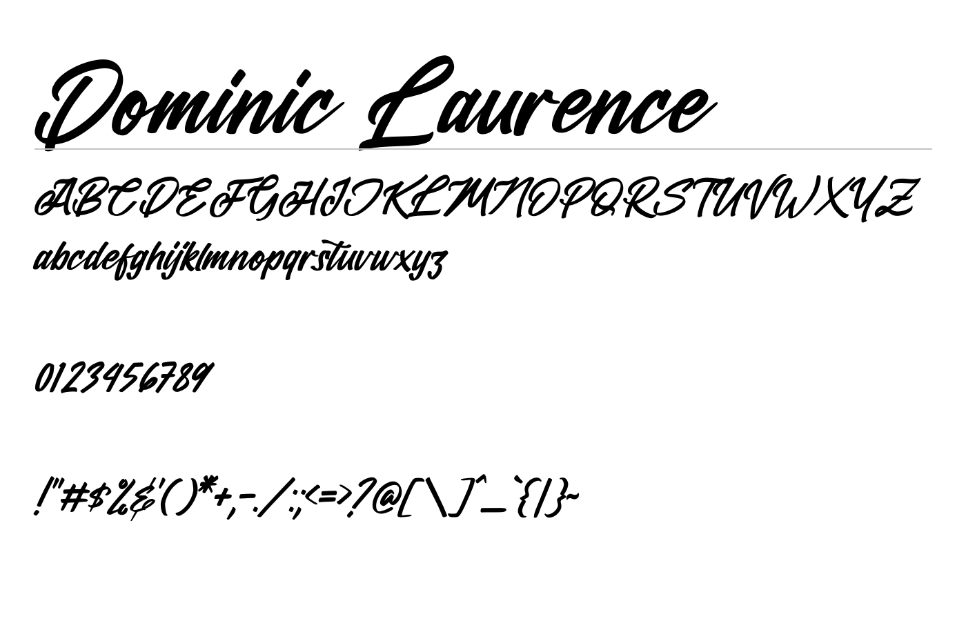 Dominic Laurence Font Download for Free