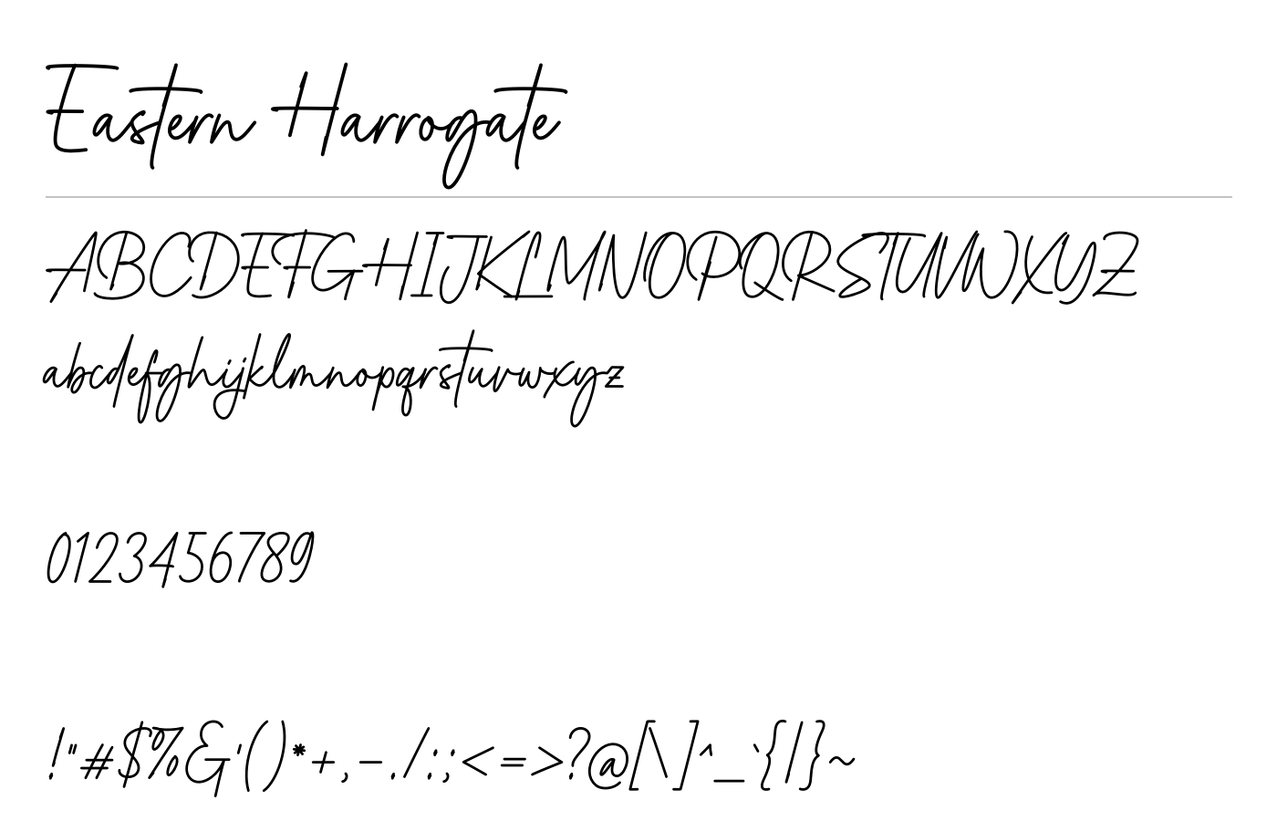 Eastern Harrogate Font Download for Free