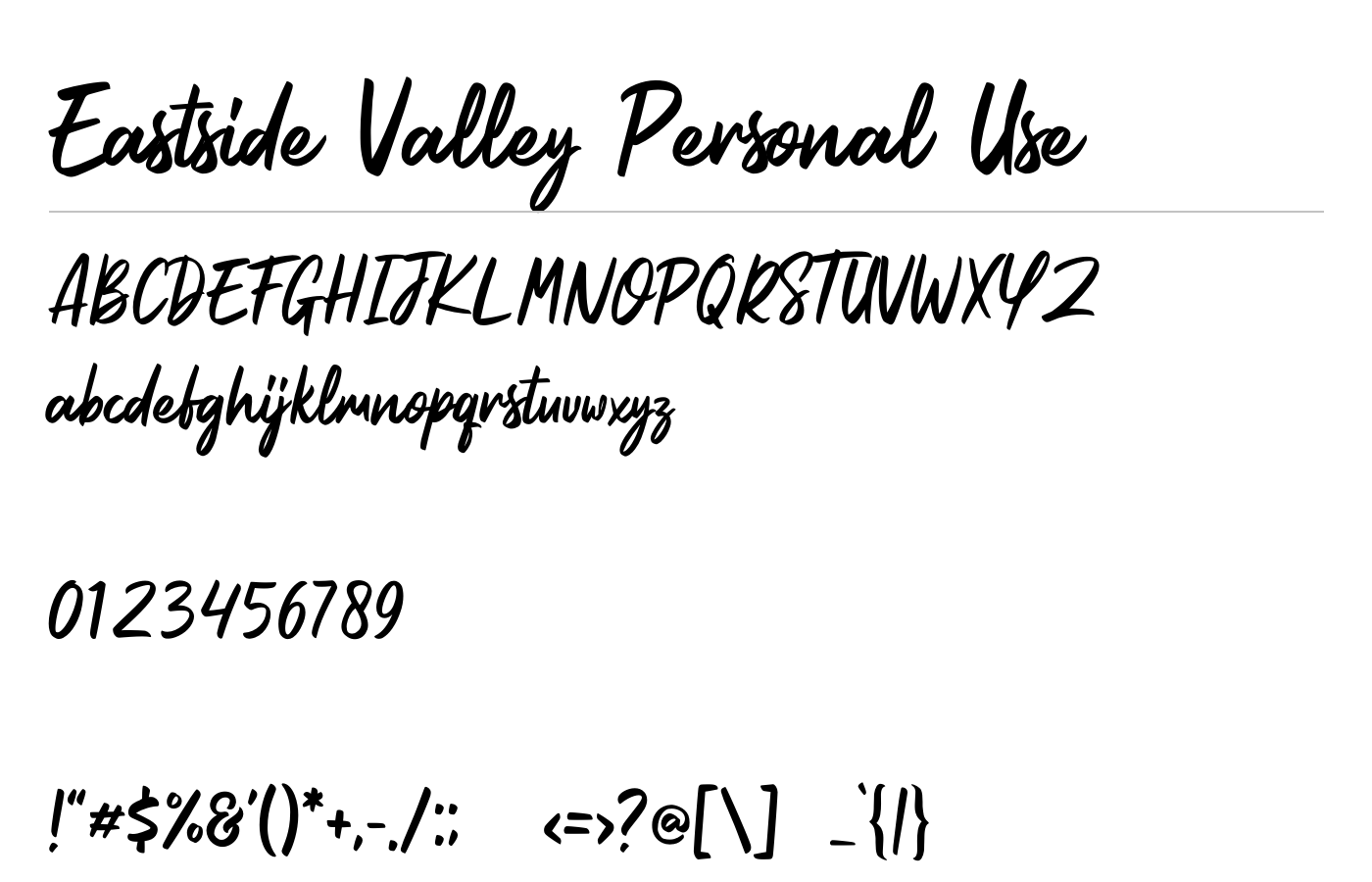 Eastside Valley Font Download for Free