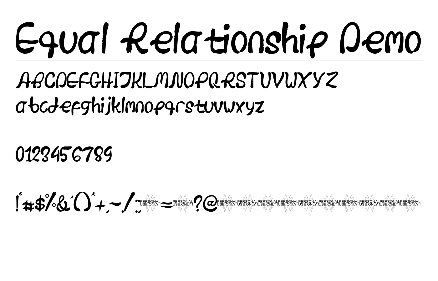 Equal Relationship Font Download for Free