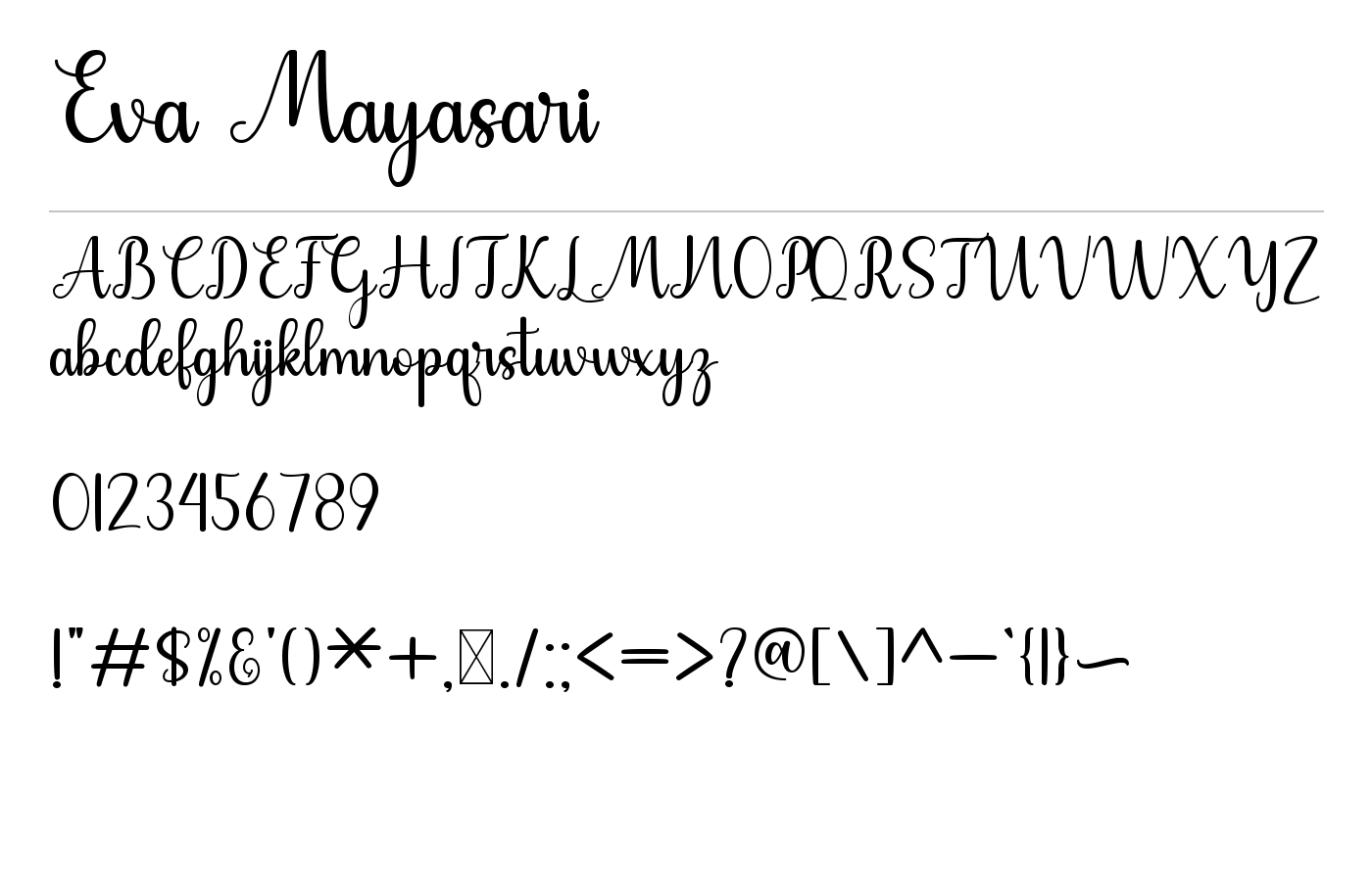 Eva Mayasari Font Download for Free