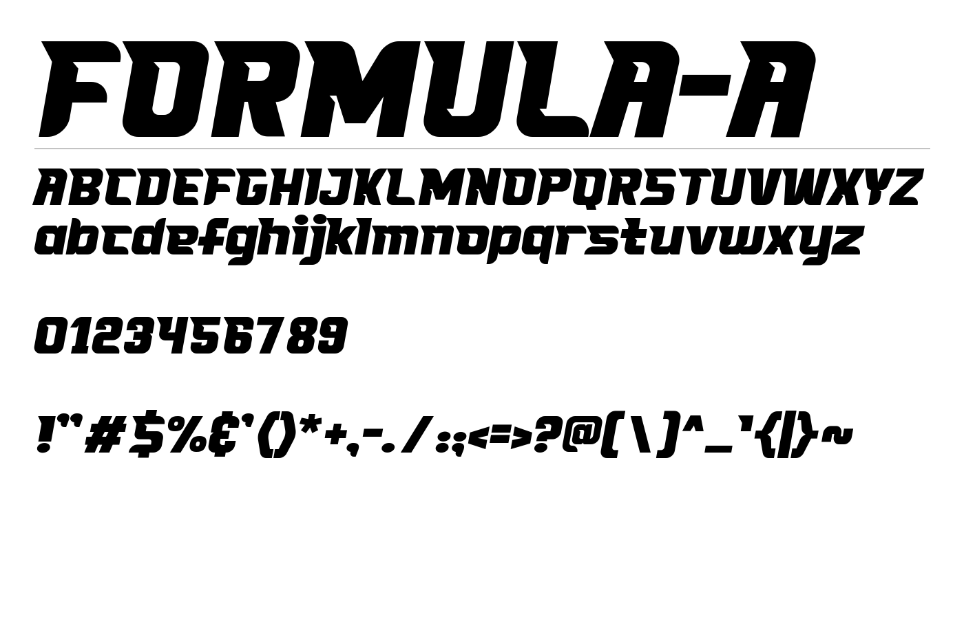 Formula A Font Download for Free