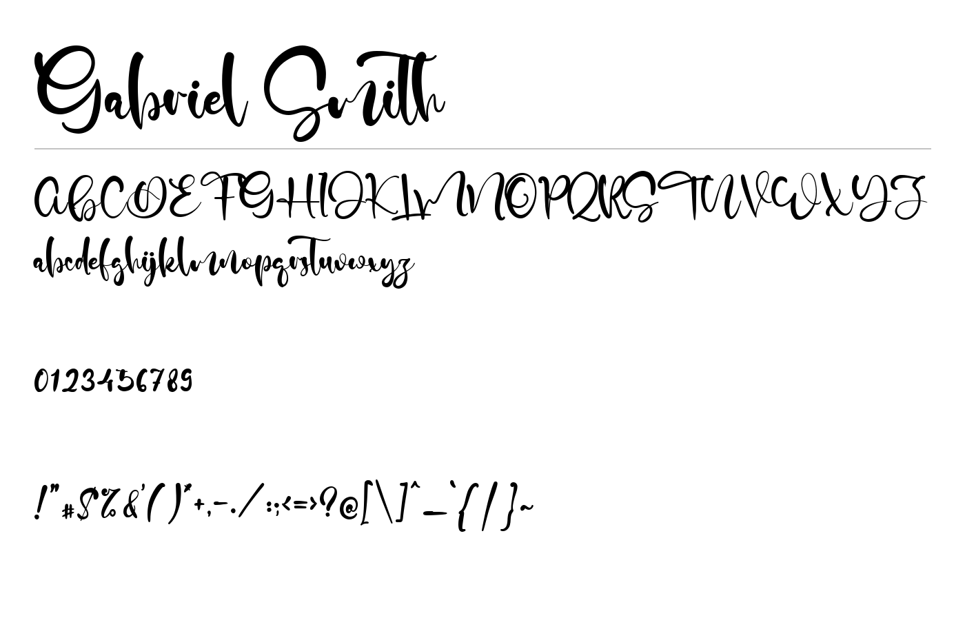 Gabriel Smith Font Download for Free