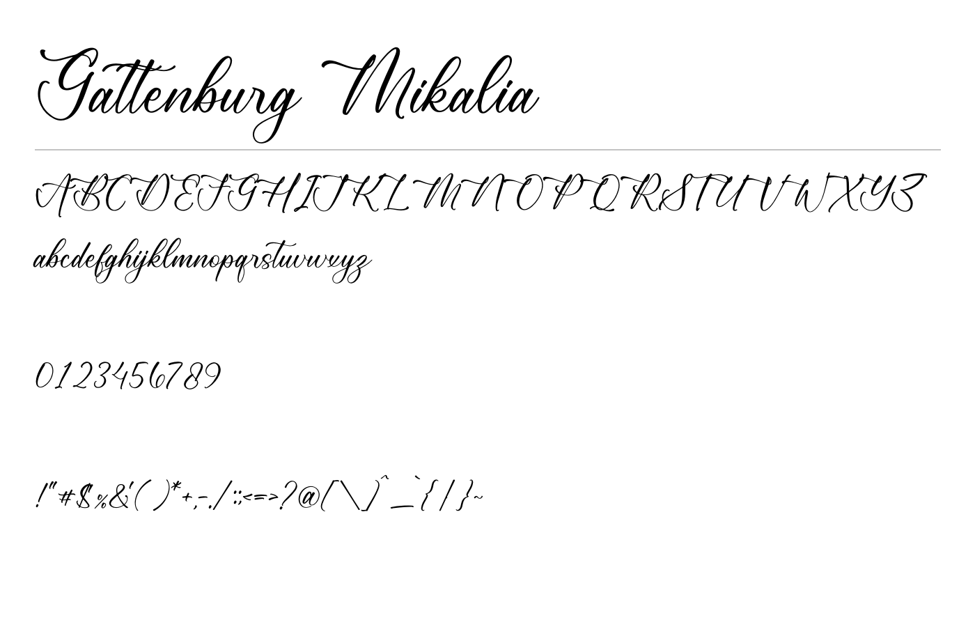 Gattenburg Mikalia Font Download for Free