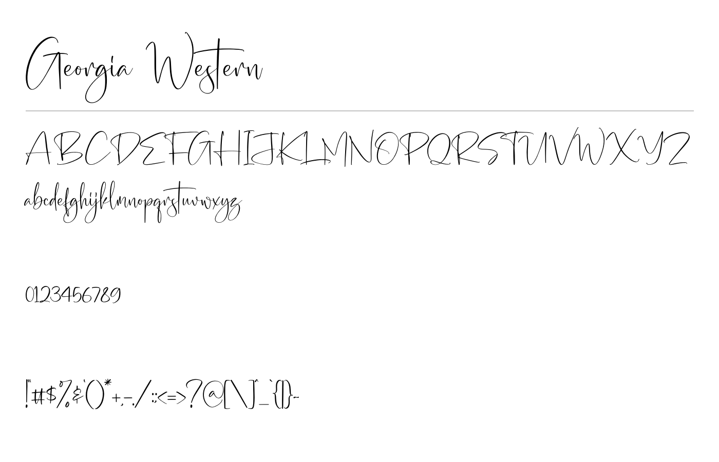 Georgia Western Font Download for Free