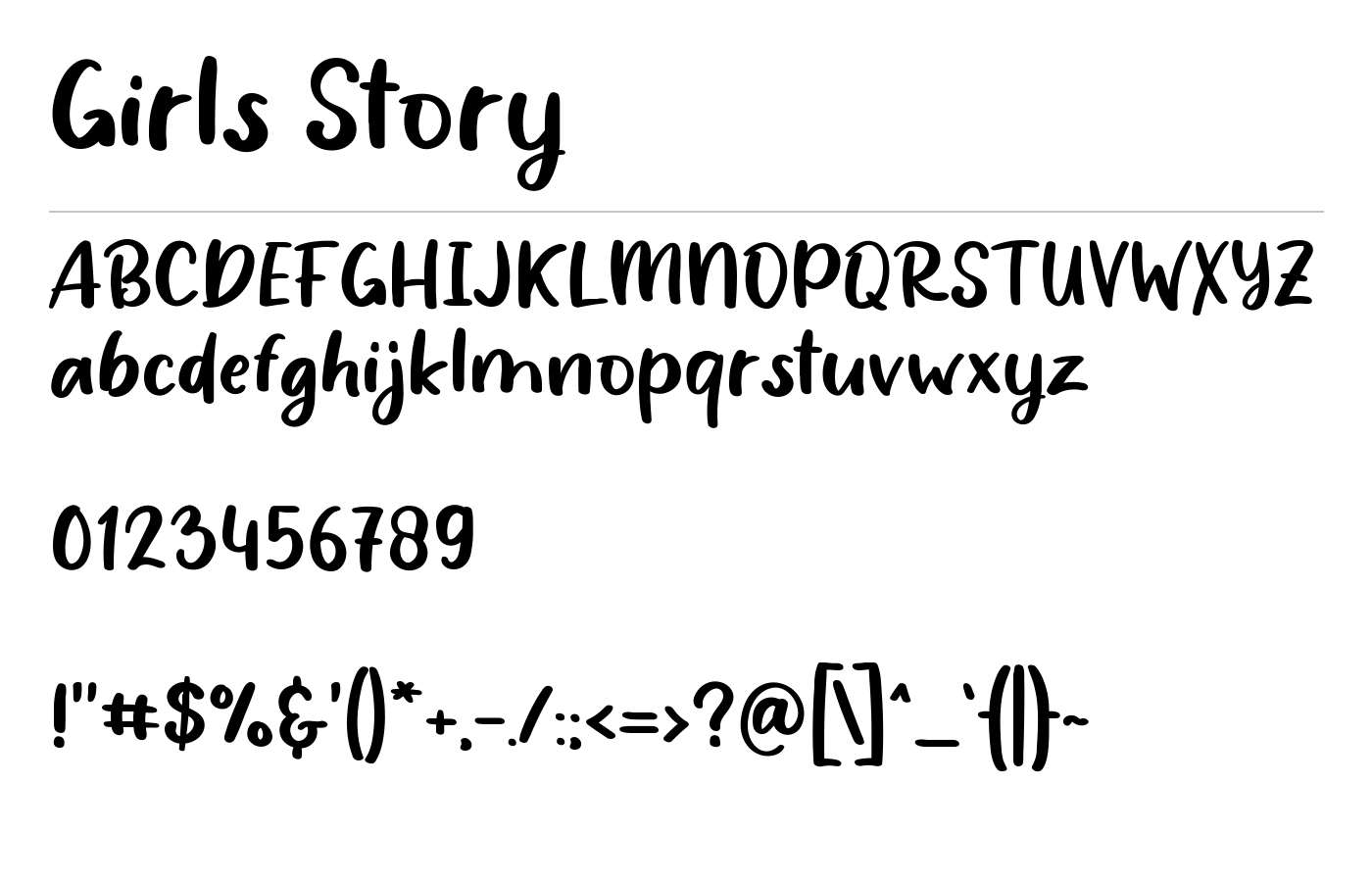 Girls Story Font Download for Free